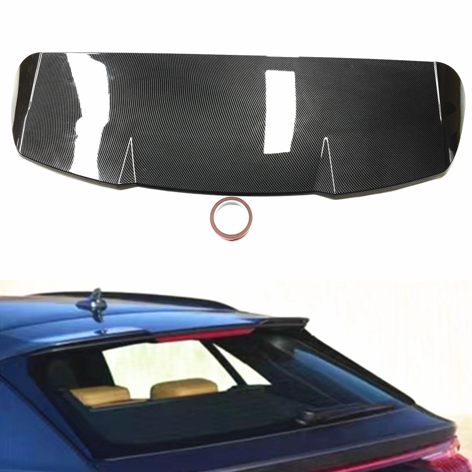Rear-Trunk-Roof-Spoiler-Wing-For-Audi-Q8-2019-2022-4-Door-SUV-Carbon ...