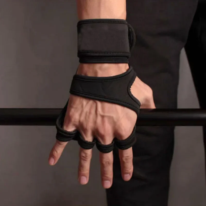 Non-slip-Half-Finger-Training-Gloves-Weight-Lifting-Fitness-Sports-Body ...