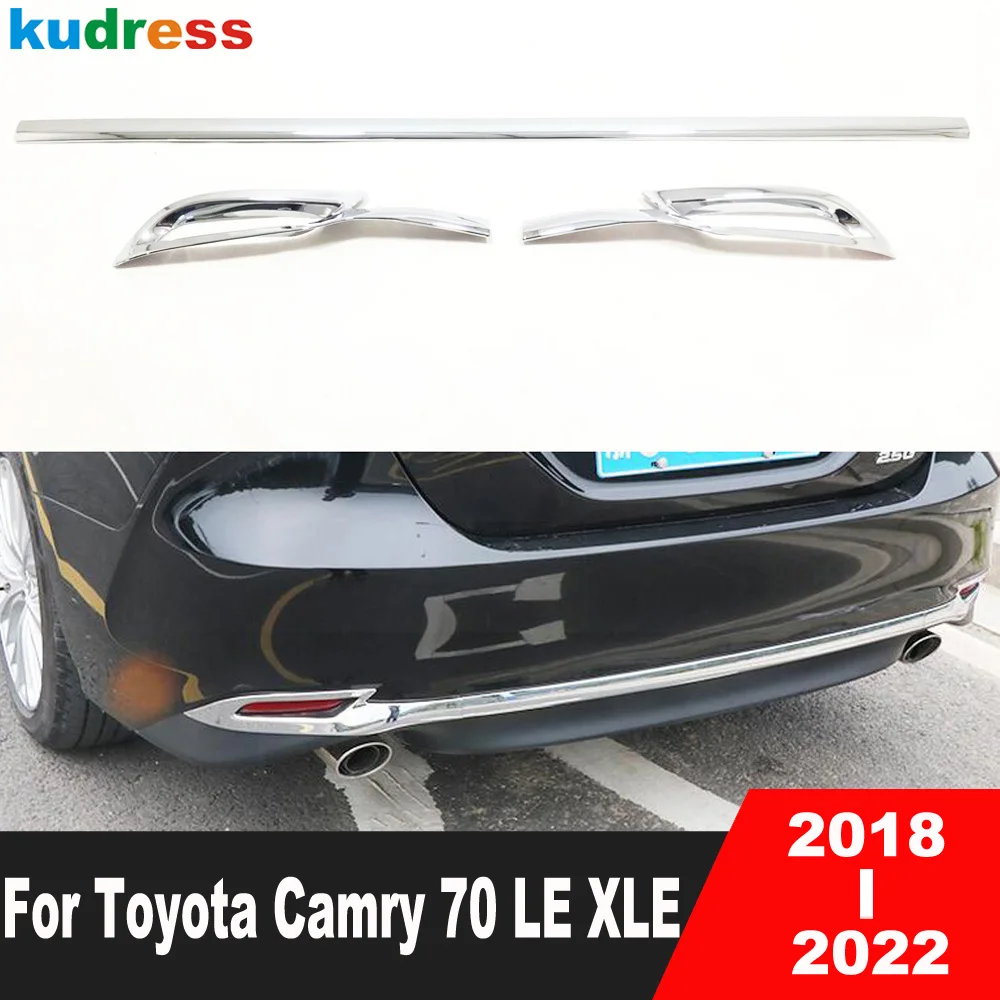 For Toyota Camry 70 Le Xle 2018 2019 2020 Abs Chrome Rear Bumper Cover ...