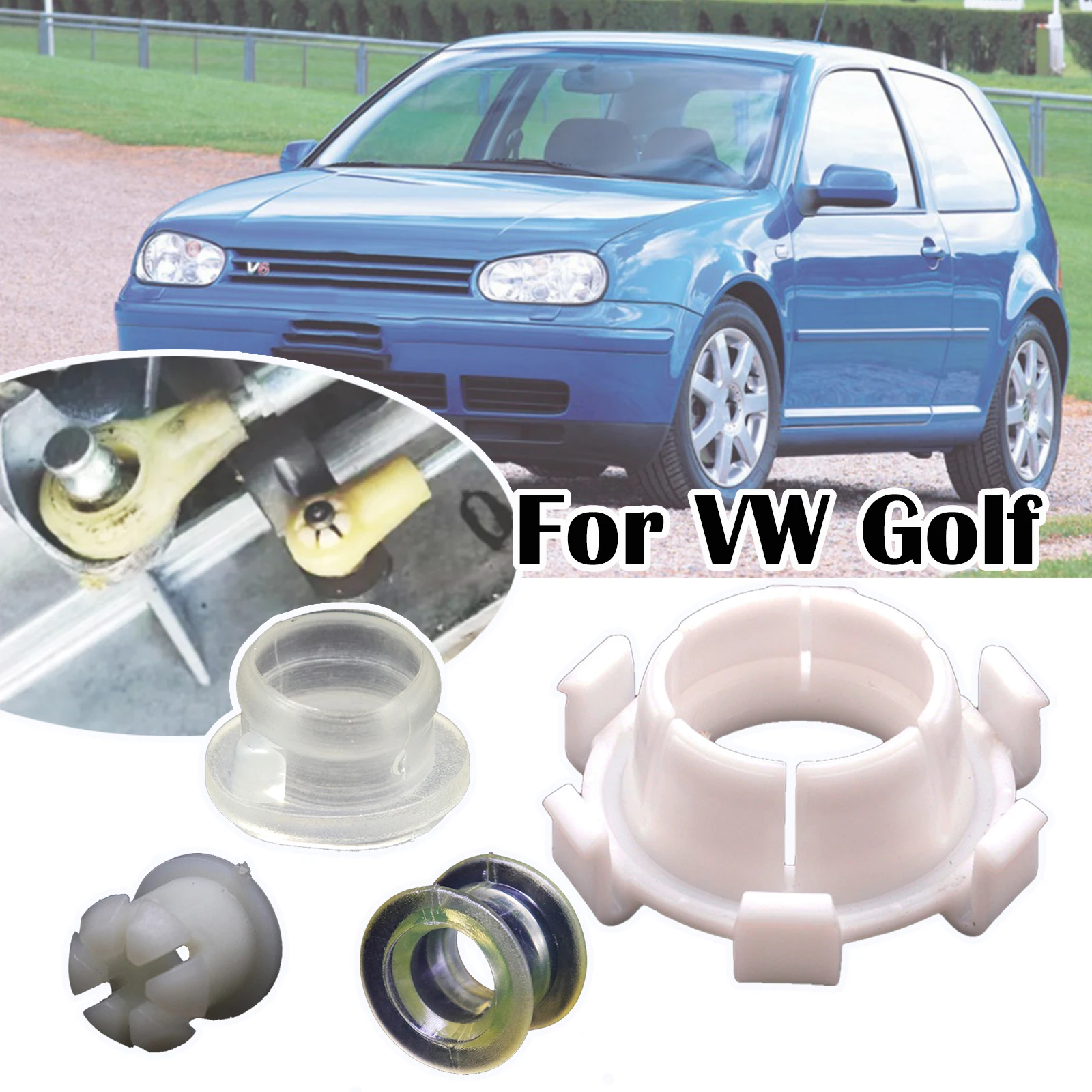 Manual-Gear-Shift-Lever-Cable-Bushing-Repair-Kit-For-VW-Golf-MK4-Bora ...