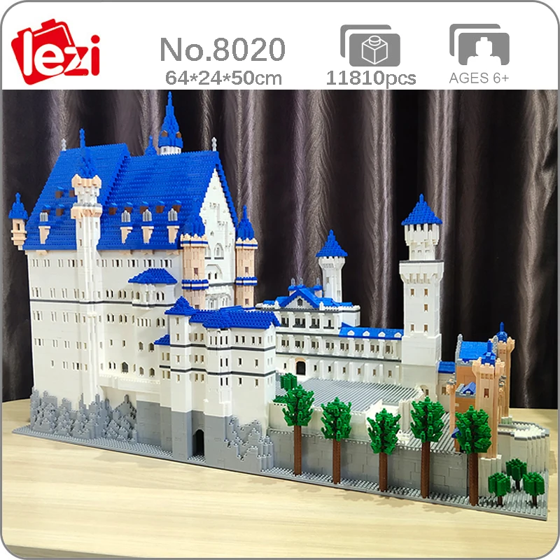 Lezi-8020-World-Architecture-New-Swan-Stone-Castle-Tower-Town-Model ...