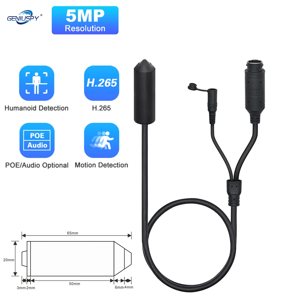H-265-POE-5MP-Mini-Bullet-Wired-IP-Surveillance-Camera-Miniature-Probe ...