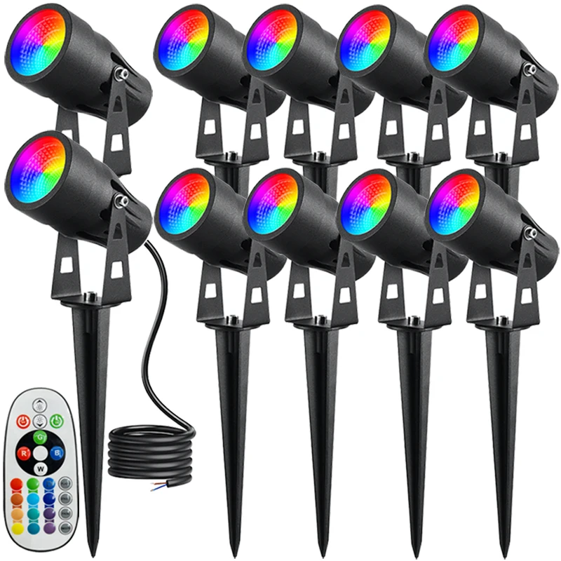 RGBW-Landscape-Light-6W-12V-Low-Voltage-RGB-LED-Landscape-Lighting-Spot ...