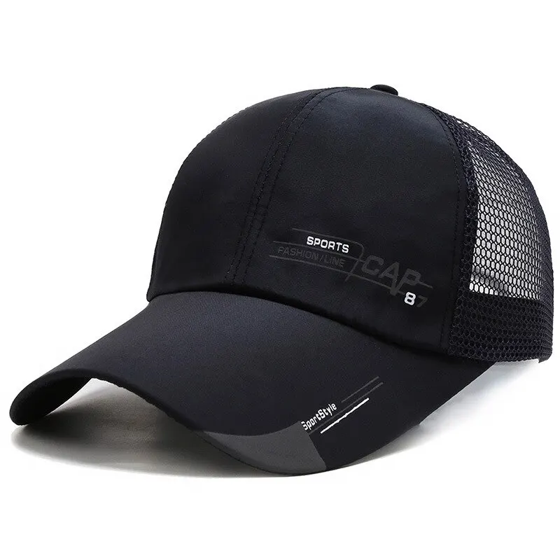 Baseball-Cap-Sports-Cap-Solid-Color-Sun-Hat-Casual-Fashion-Outdoor-Mesh ...