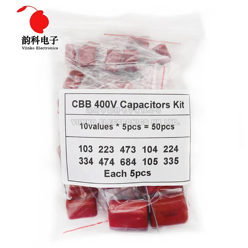 CBB-Capacitor-Assortment-Kit-400V-10NF-3-3UF-50PCS-10values-5pcs ...