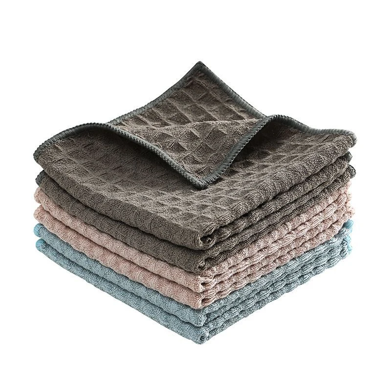 2-4Pcs-Kitchen-Cleaning-Cloth-Microfiber-Soft-Absorb-Wiping-Rag-for ...