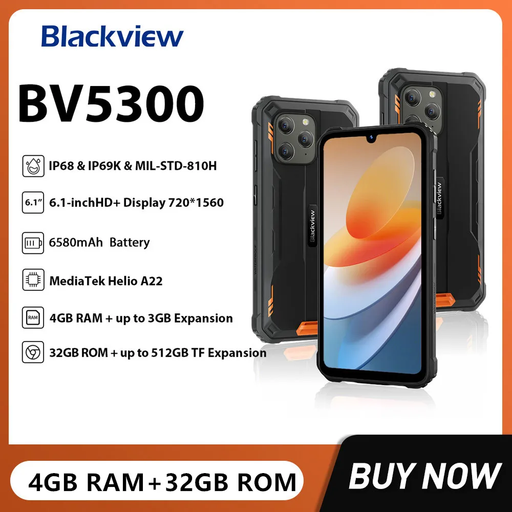 Blackview-BV5300-Waterproof-Rugged-Smartphones-4GB-32GB-Android-12 ...