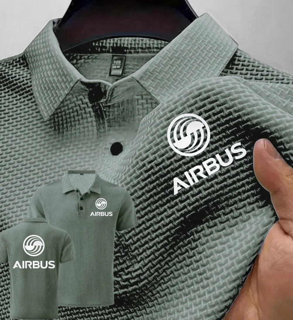 Men's Polo Short sleeved AIRBUS AVIATION Flight Airbusfan A320 Tee Ice ...