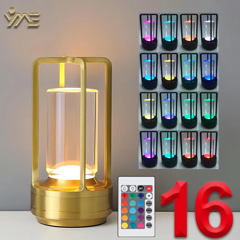Acrylic-Table-Lamp-RGB-16-Color-Dimming-Night-Light-Home-Decorative ...