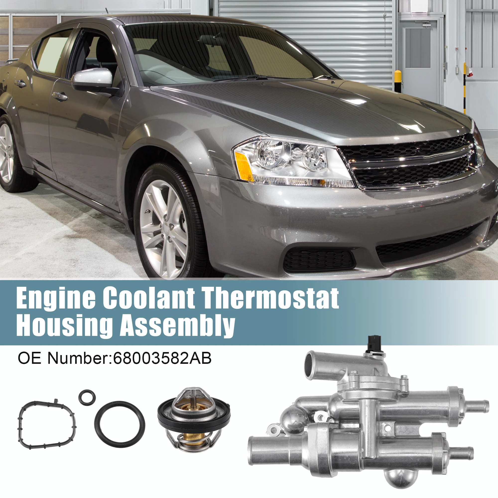 X-Autohaux-Car-Engine-Coolant-Thermostat-Housing-Assembly-68003582-AB ...