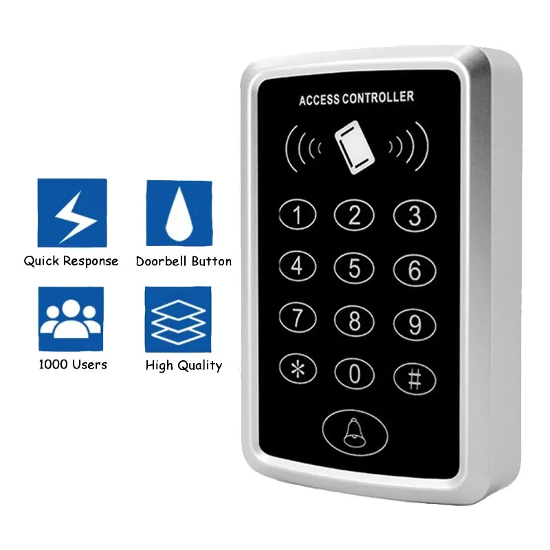 125KHz-RFID-Access-Control-Keypad-EM-Card-Reader-Support-1000-Users ...
