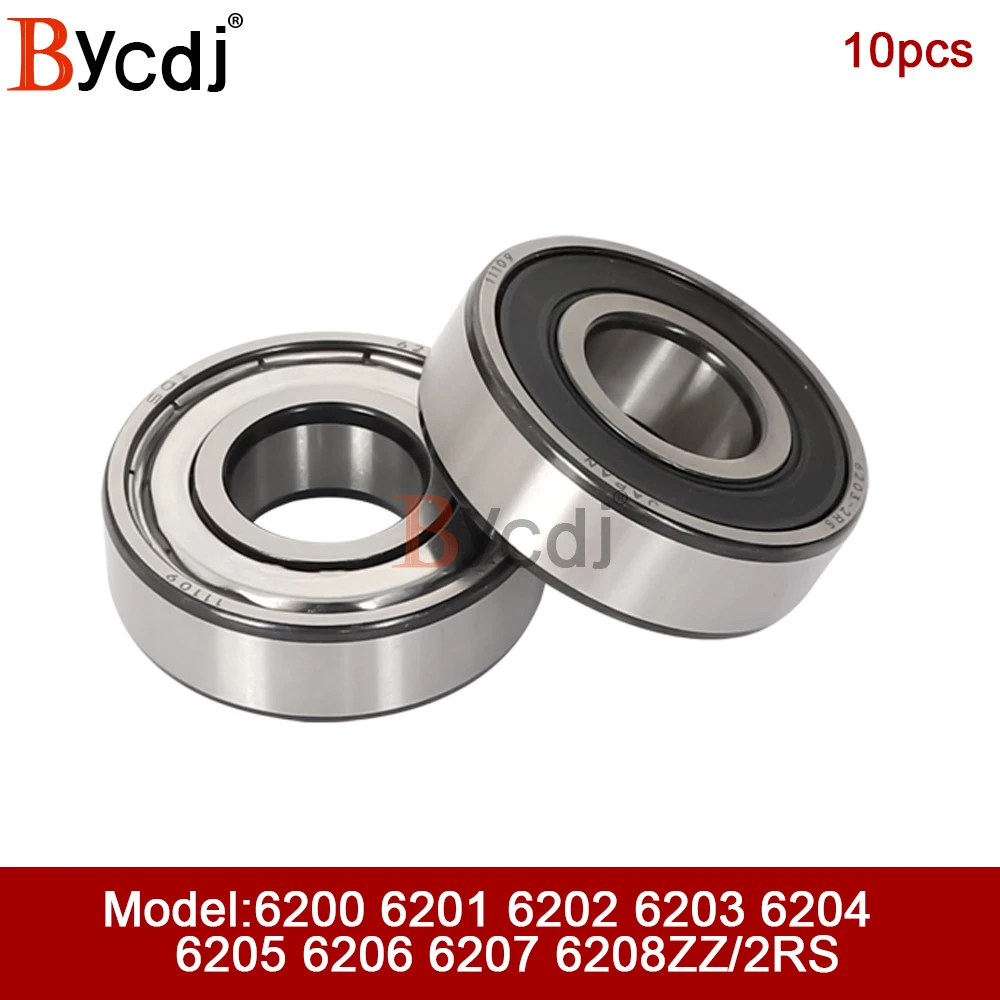 10pcs-Metal-seal-High-quality-deep-groove-ball-bearing-6200-6201-6202 ...