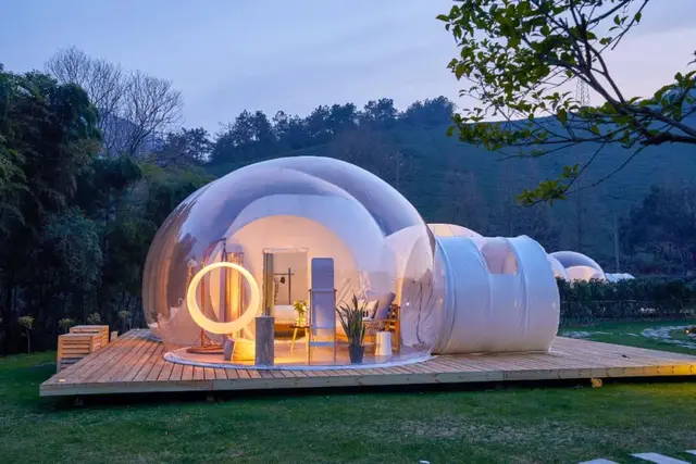 Three Transparent Inflatable Bubble Tent Spherical Clear House Garden ...