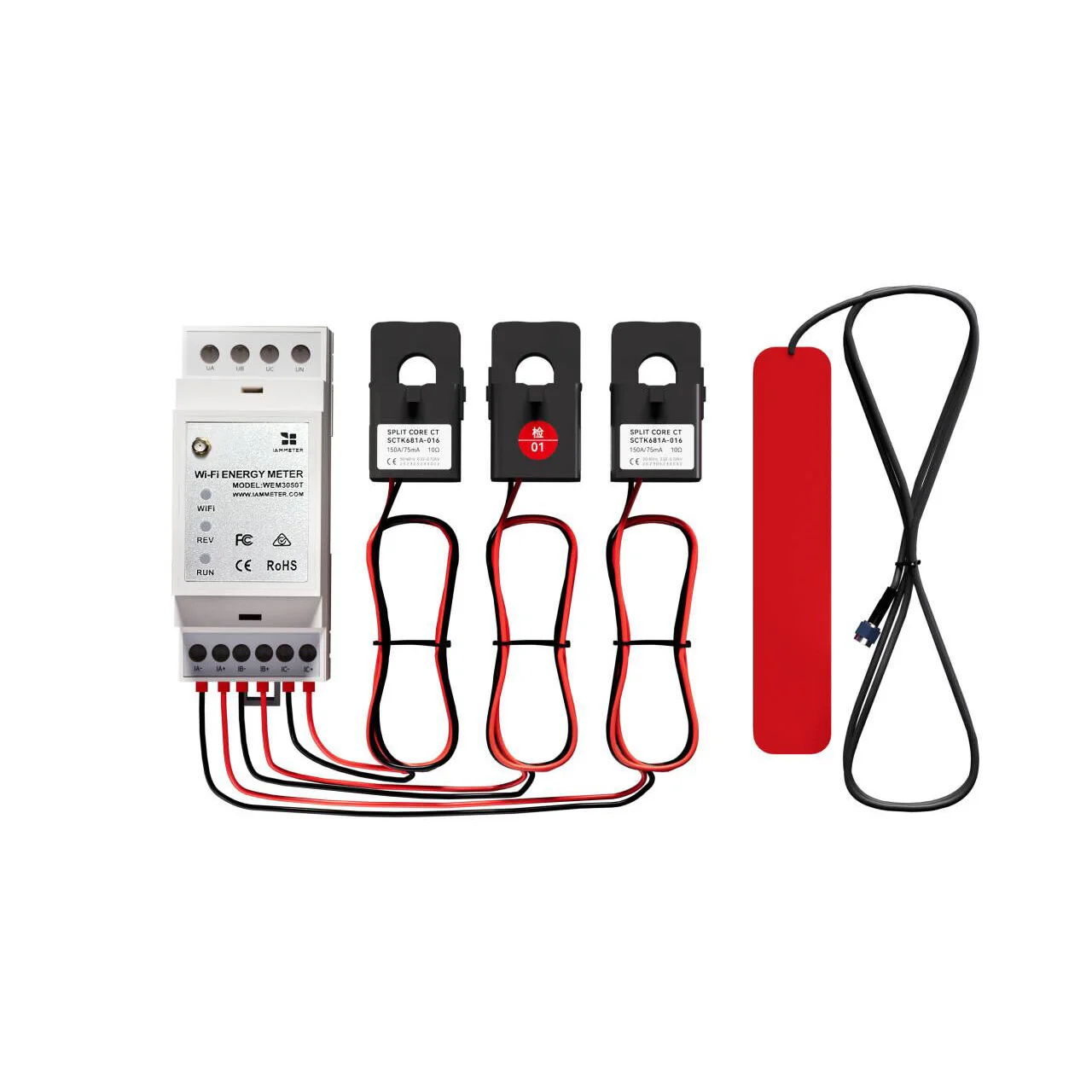 WEM3050T 3-Phase/split phase/1-phase WiFi Energy Meter, Solar PV,Grid ...