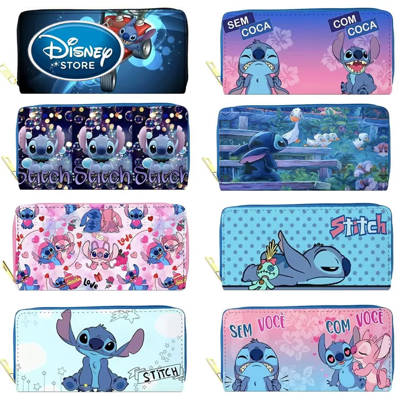 Disney Lilo & Stitch Woman Long Wallet Cartoon Stitch Coin Bag Cute ...