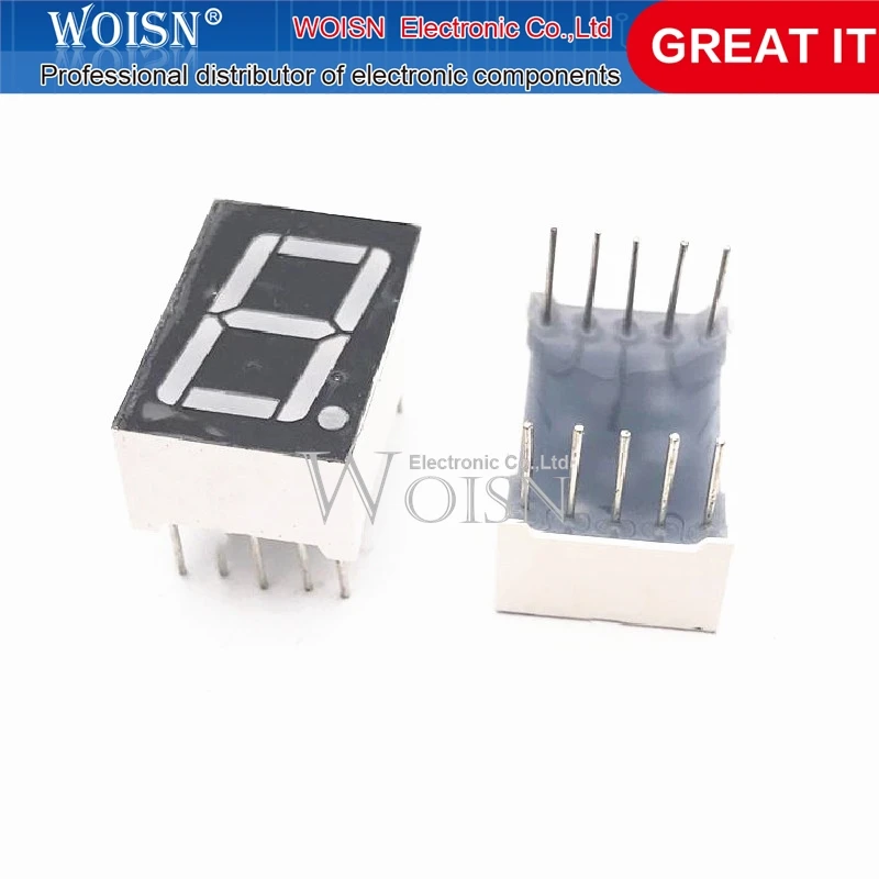0-56-inch-1-digit-LED-digital-tube-one-red-common-cathode-5611AS-AH ...