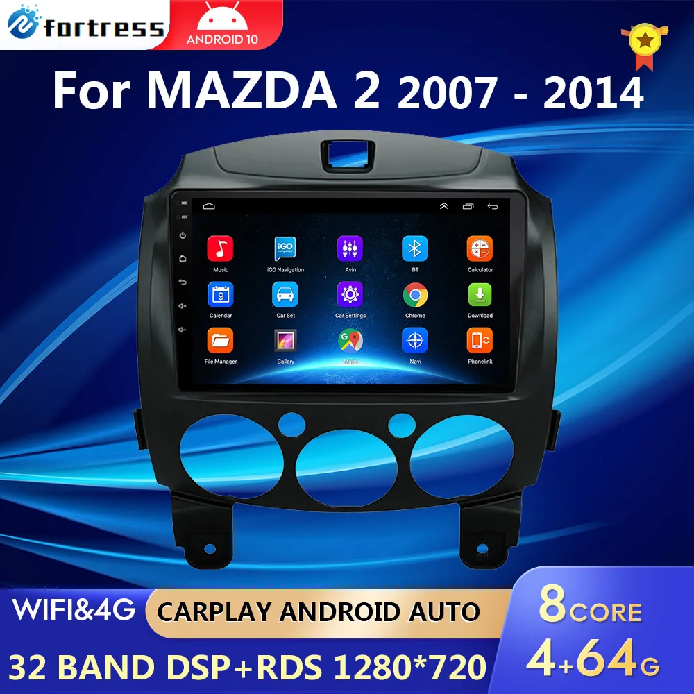 Mazda2 2 Rádio do carro Android Multimedia Player Para MAZDA 2007 2008 ...
