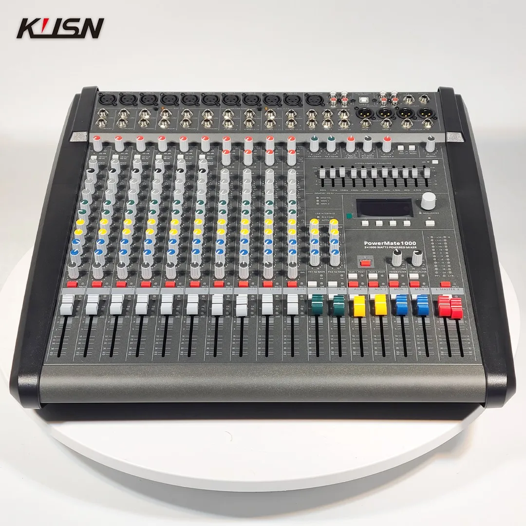 Original Powermate 1000 W *2 Amplifier Mixer PM1000-3 10 Channel ...