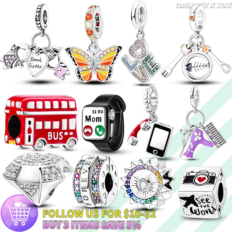 Pandora-925-prata-esterlina-rel-gio-inteligente-para-as-mulheres-contas ...