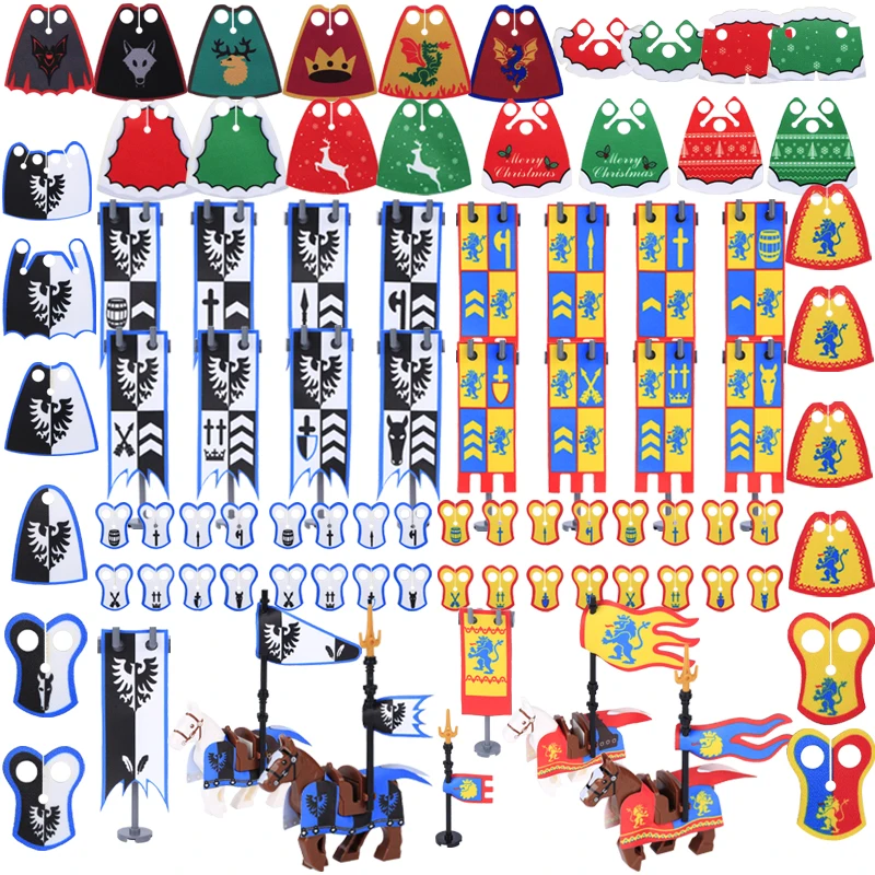 Middeleeuws-Militair-Kasteel-Ridder-Mantel-Serie-Accessoires-Bouwstenen ...