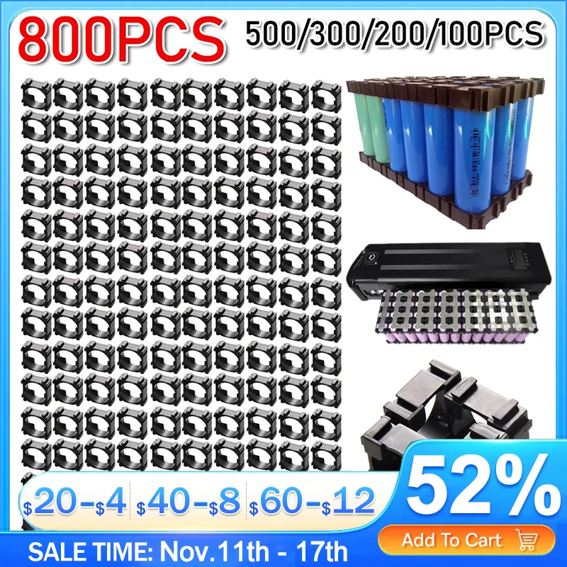 800-100pcs-18650-Lithium-Battery-Holder-Hard-Shell-Anti-Vibration ...