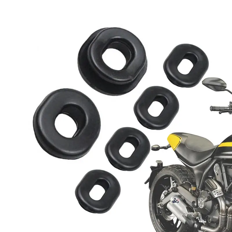 Motorcycle-Rubber-Ring-6pcs-Grommets-Kit-Replacement-Durable-Motorcycle ...
