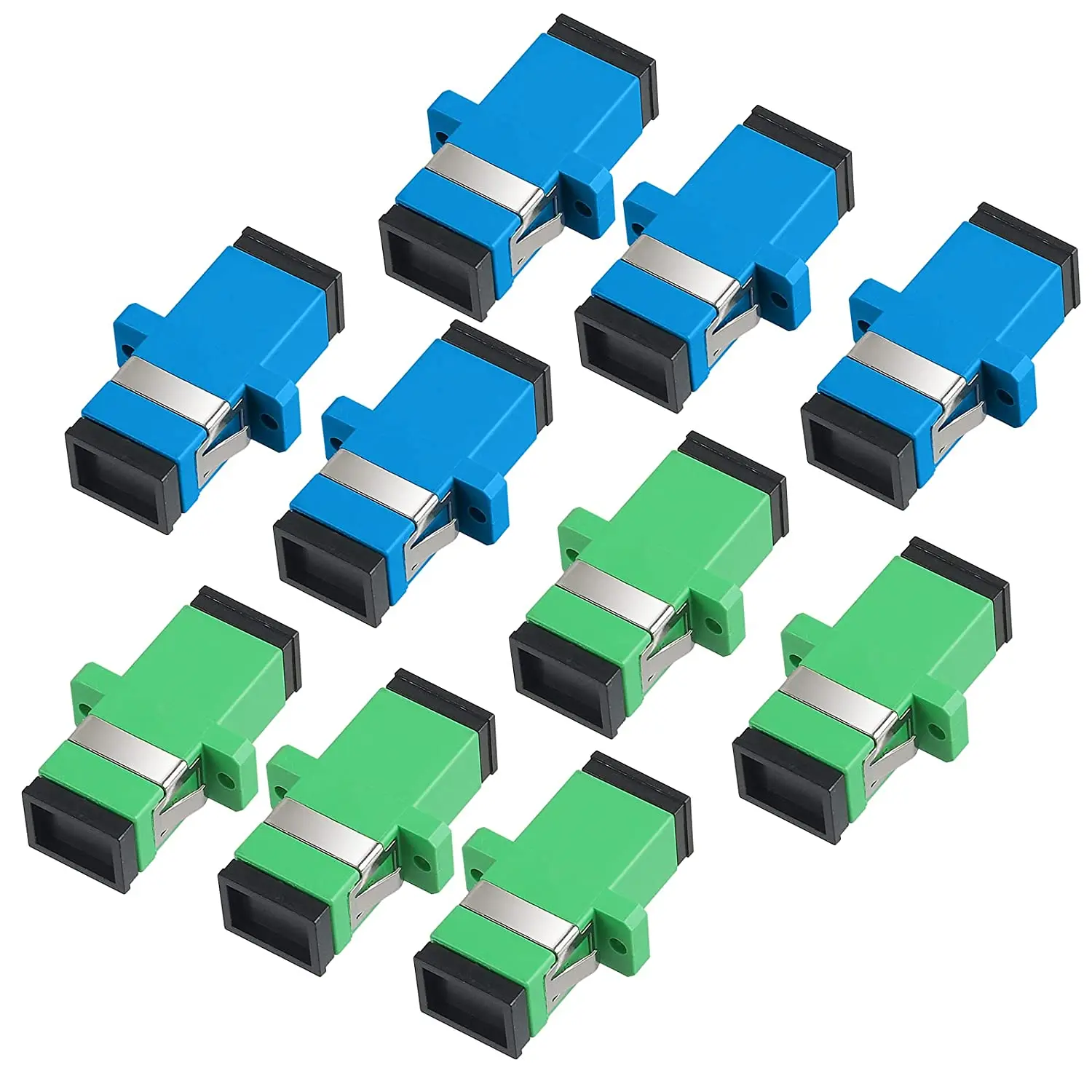 10pcs-Lot-Fiber-Optic-Connector-Adapter-SC-UPC-SM-Flange-Singlemode ...