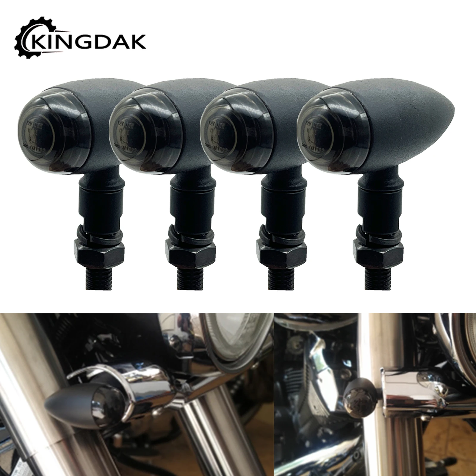 Motorcycle 10mm Bullet Turn Signal Indicator Light For Harley Touring ...