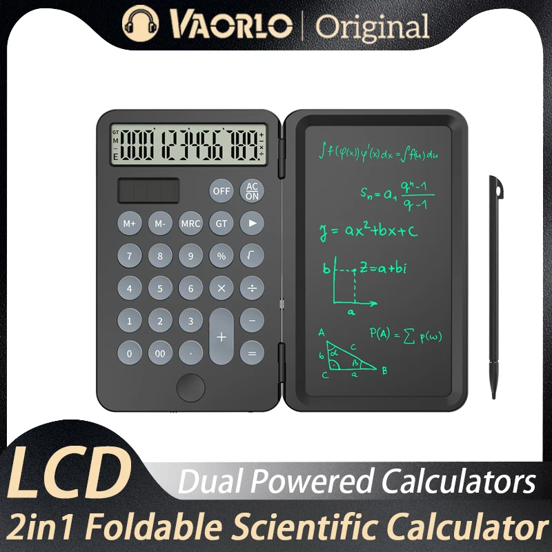 Solar-Calculator-with-Writing-Tablet-6-5-Mute-Portable-and-Foldable ...