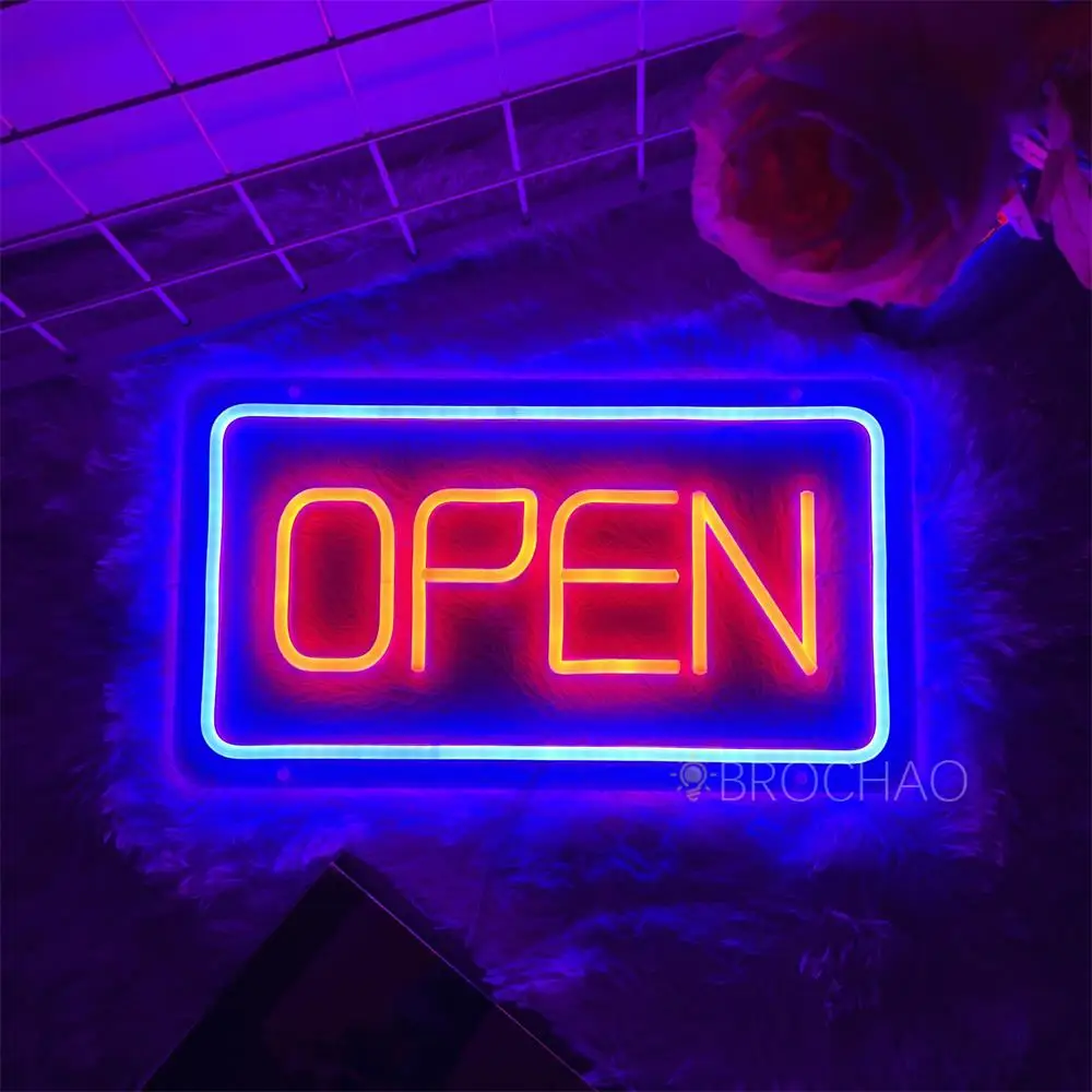 LED Neon Sign Light Oepn Sign Neon Light Shop Store Restaurant Bar Neon ...