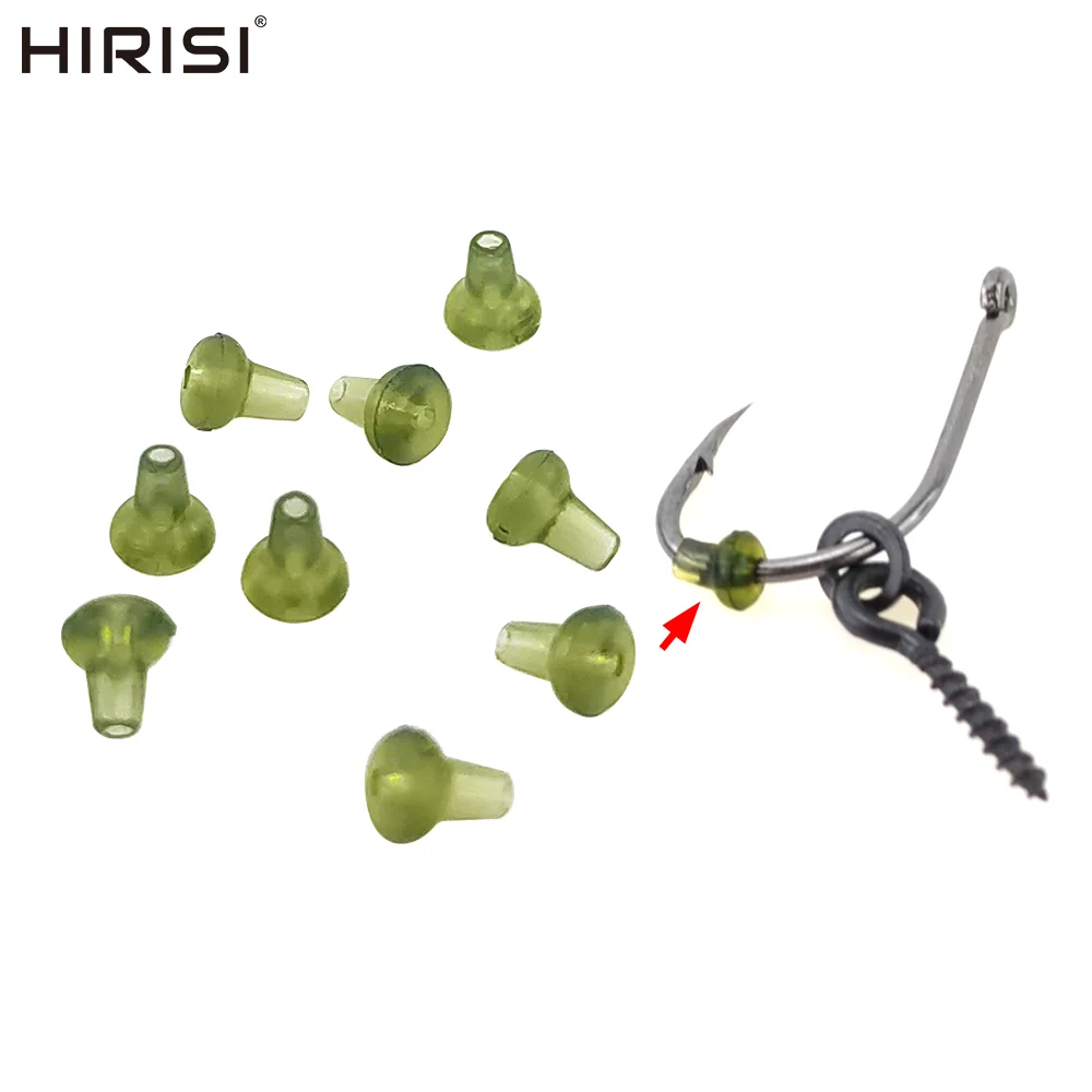 100pcs Rubber Fishing Rigs Fish Hook Stopper Terminal Tackle ...