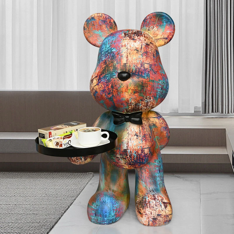 Home Decor Creative Doll Bear Floor Ornament Living Room Trend Soft ...