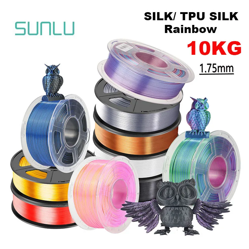 SUNLU-3D-Filament-SILK-TPU-SILK-PLA-Rainbow-Dual-Triple-Colors-Filament ...