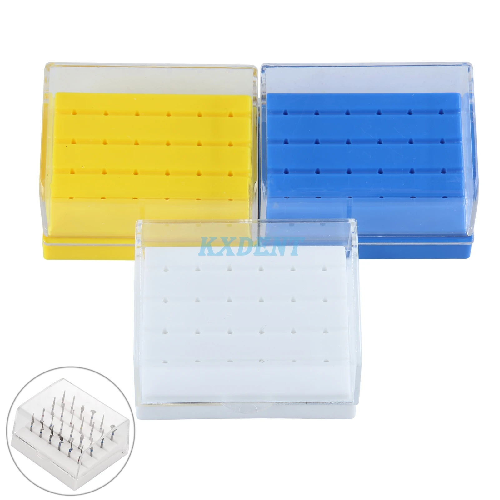 1pcs 24 Holes Dental Burs Holder Disinfection Carbide Burs Block ...