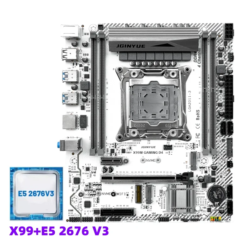 X99-CPU-Motherboard-Kit-E5-2676V3-X99M-Gaming-D4-Processadores-Xeon-V3 ...