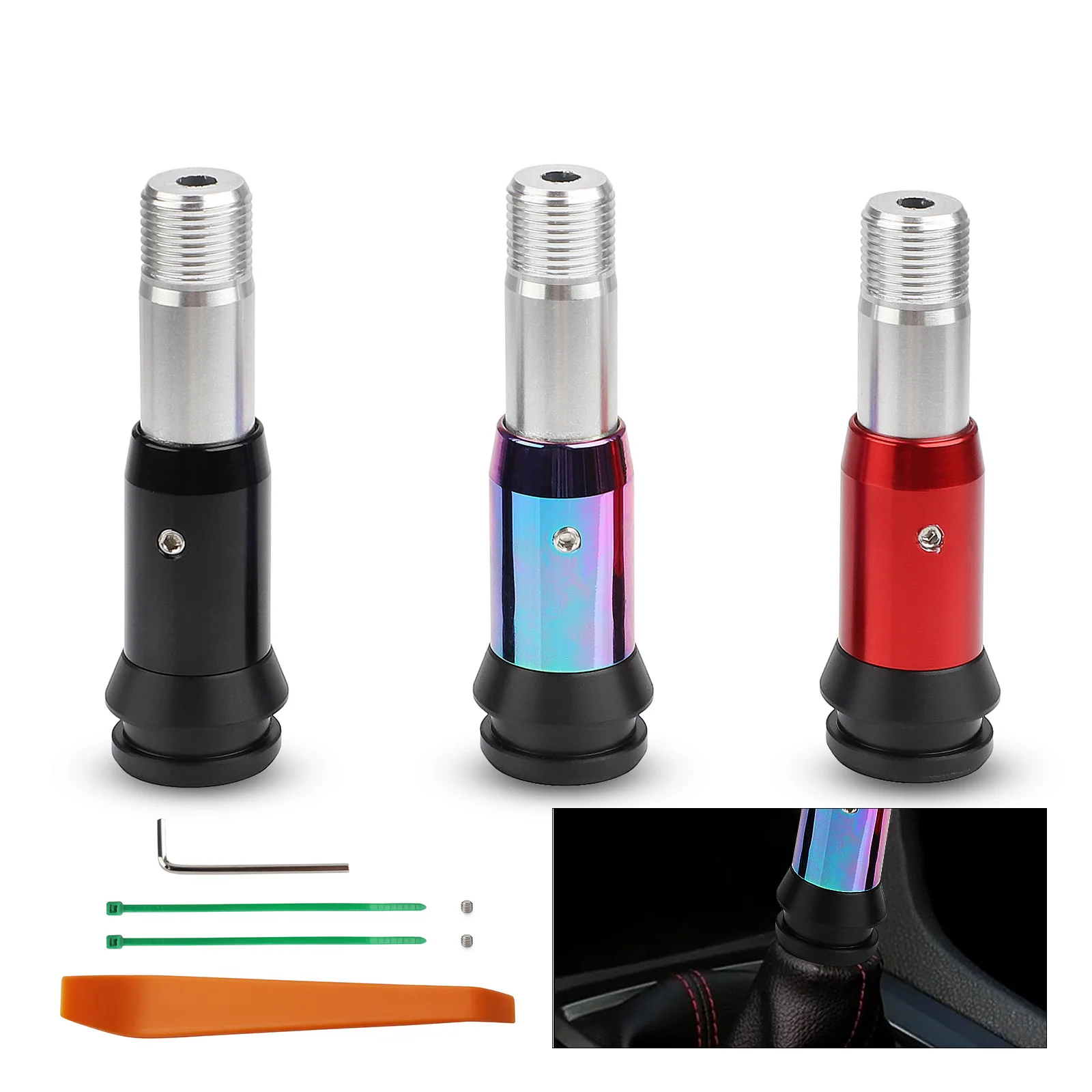 Aluminum-Universal-Gear-Shift-Head-Converter-For-Converting-Automatic ...