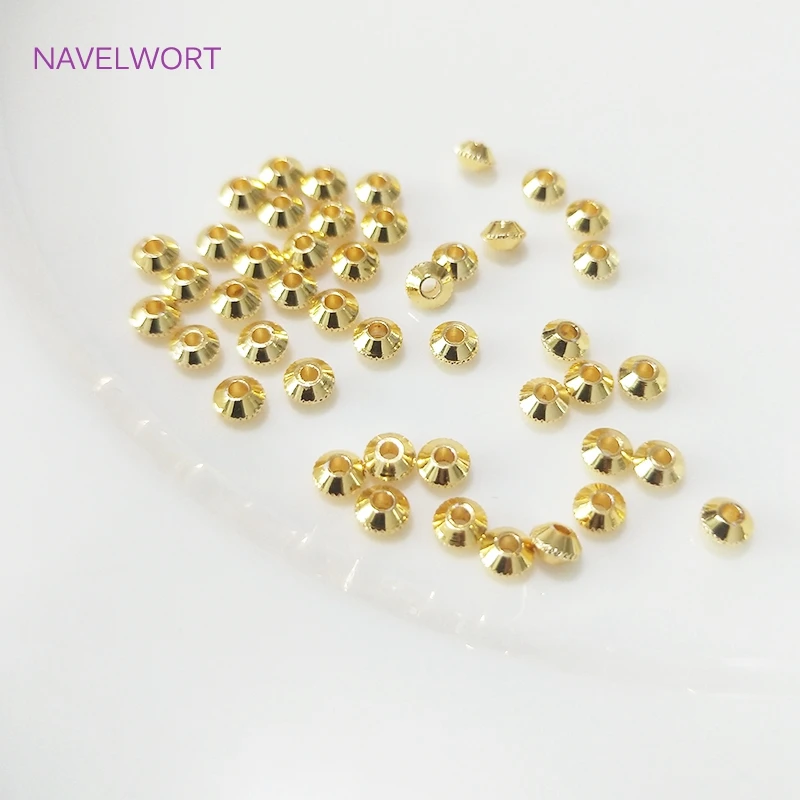 Smooth-14K-Gold-Plated-Oval-UFO-Beads-Spacer-Beads-For-Jewelry-Making-DIY-Charms-Bracelet ...