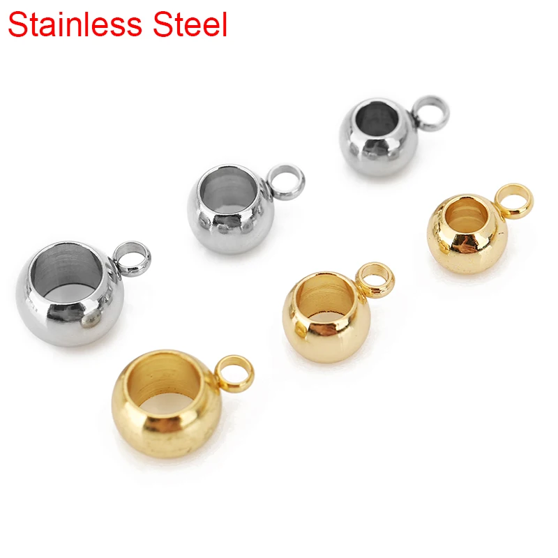 20pcs/lot Stainless Steel Pendant Connectors Bail Clasps 3 4 5 mm ...