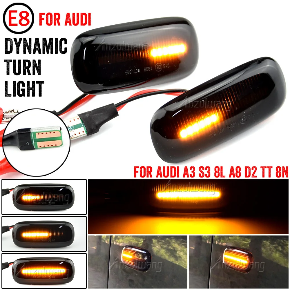 2X-LED-Dynamic-Side-Marker-Turn-Signal-Light-Indicator-for-Audi-A3-S3 ...