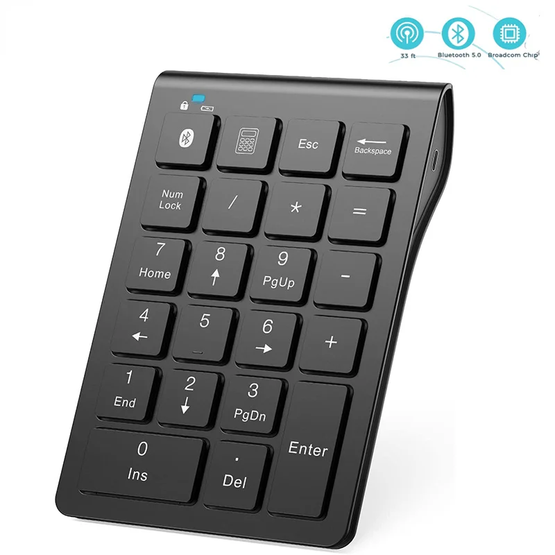 Numerical Keypad For Laptop Bluetooth Number Pad 22 Keys - Portable ...