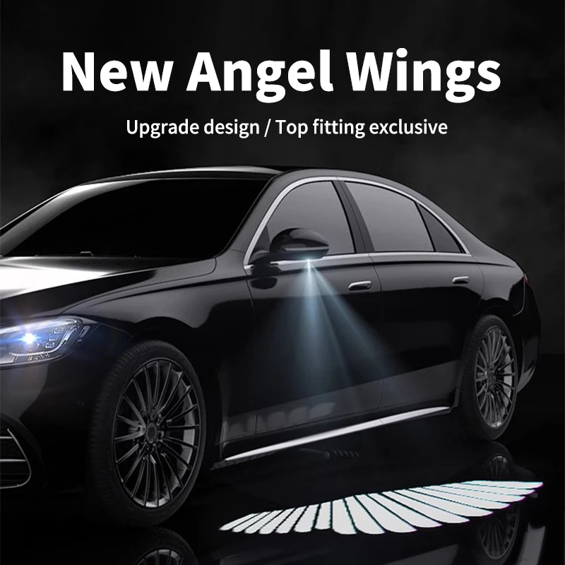 Universal-Modified-LED-Rearview-Mirror-Angel-Wing-Welcome-Light ...