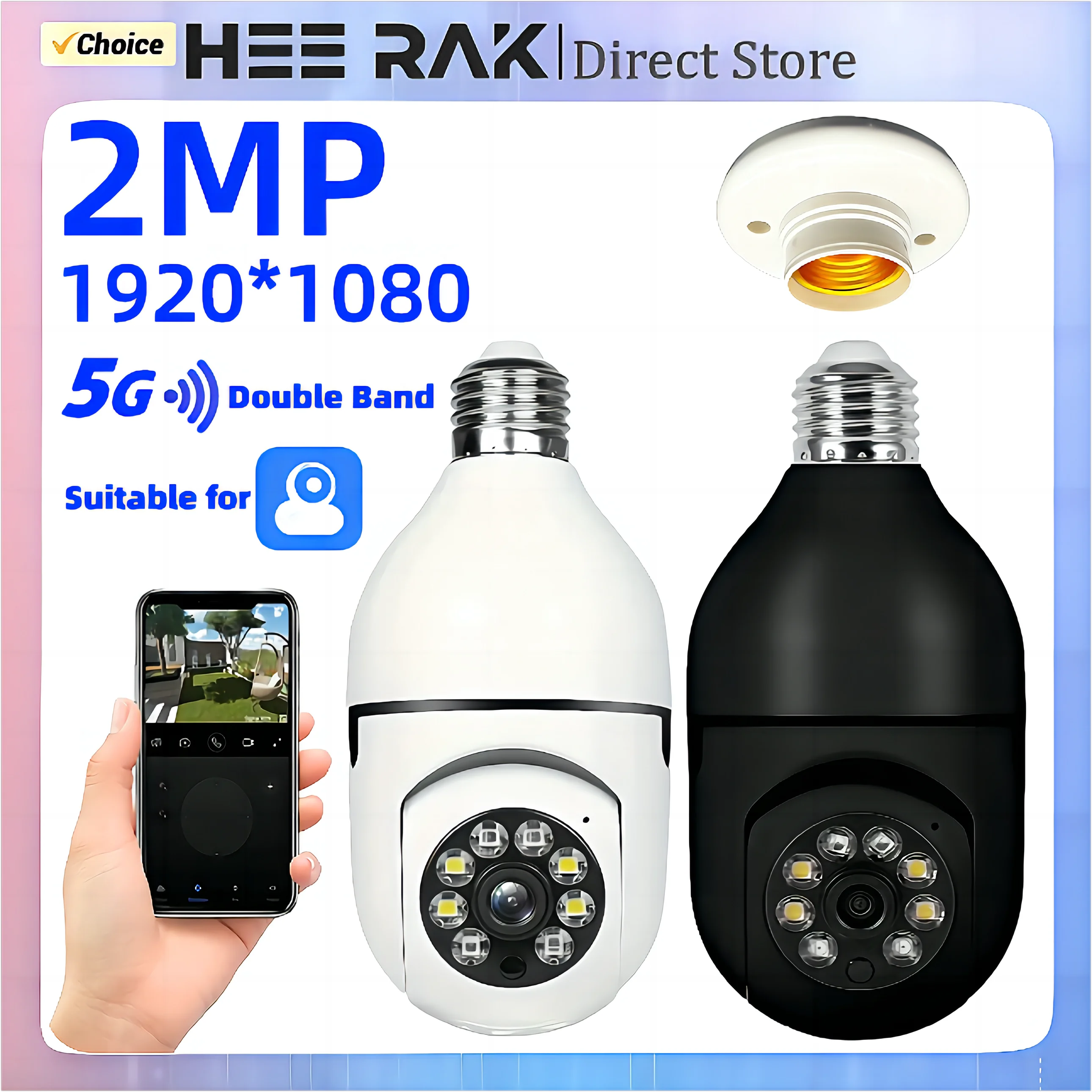 5G-Double-Band-2MP-E27-Bulb-Camera-4X-Digital-Zoom-AI-Human-Motion ...