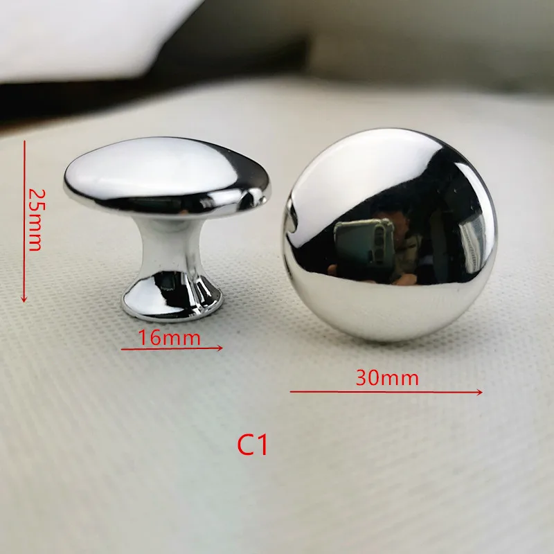 Bright-Silver-Solid-Round-Head-Cabinet-Door-Handle-Plastic-Single-Hole ...