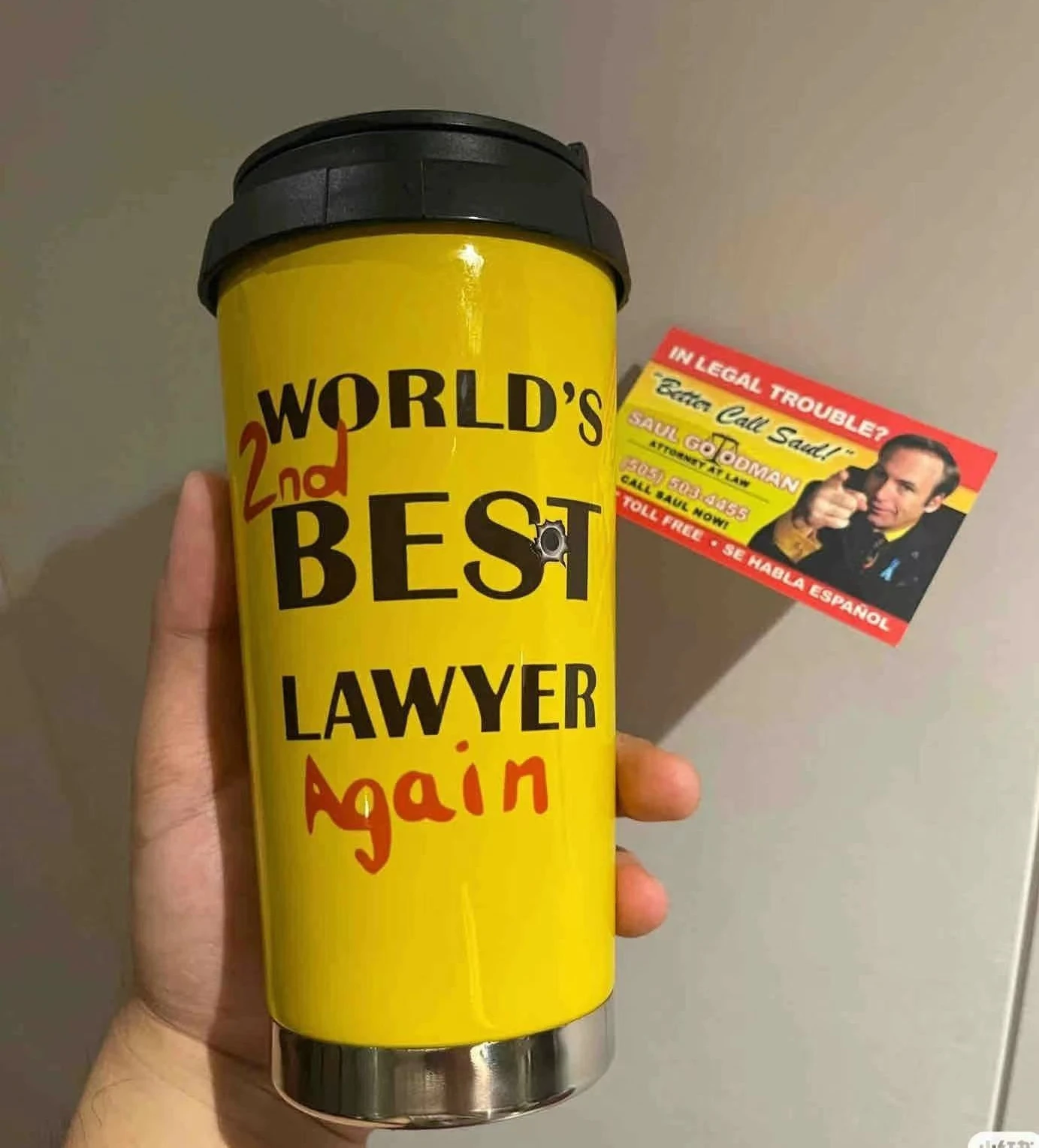 Better-Call-Saul-Water-Cup-Yellow-Coffee-Cup-Stainless-Steel-Car ...