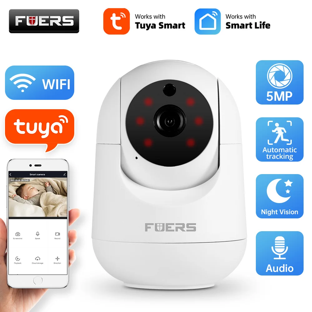 Fuers-5MP-WiFi-IP-Surveillance-Camera-Tuya-Smart-Home-Security-Indoor ...