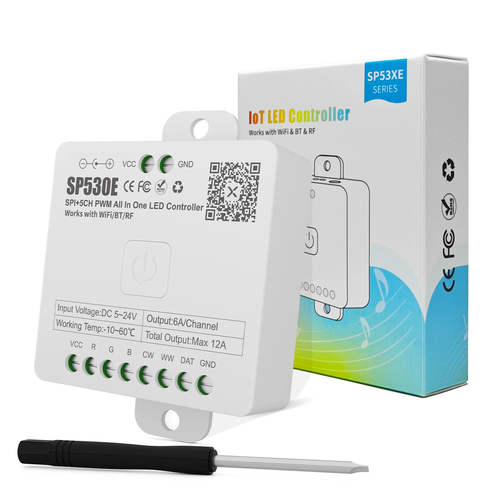 All-In-One-LED-Controller-SP530E-5CH-PWM-SPI-Pixels-For-LED-Strip ...