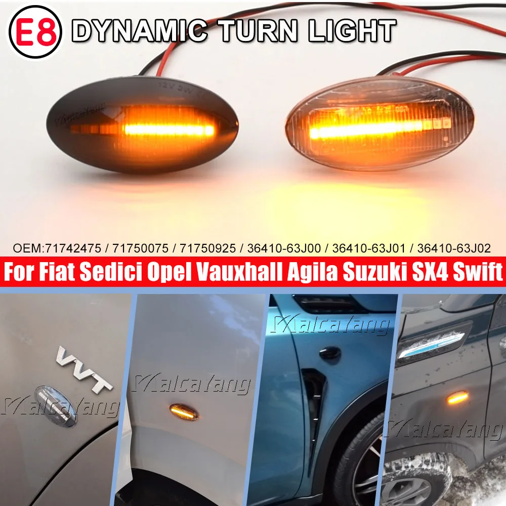 Led-Dynamic-Side-Marker-Turn-Signal-Light-Sequential-Blinker-Amber ...
