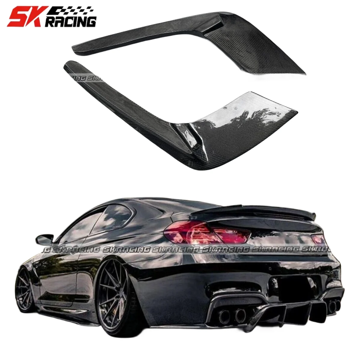 Fits-For-BMW-F06-F12-F13-M6-2013-2018-Real-Carbon-Fiber-Rear-Diffuser ...
