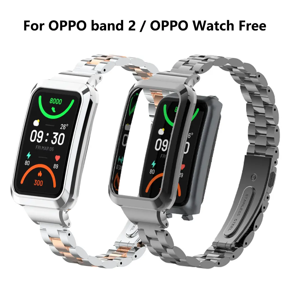 Stainless-Steel-Watch-Band-para-OPPO-Band-Luxury-Metal-Strap-Solid ...