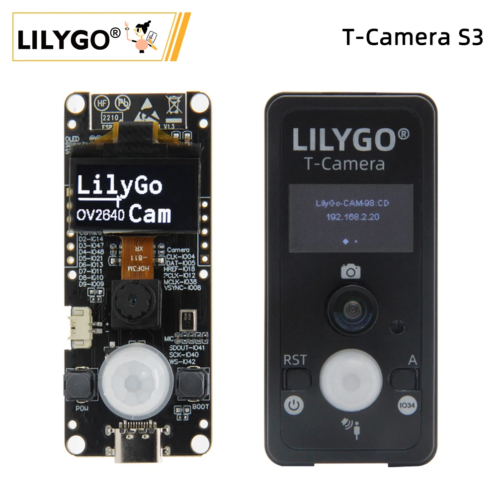 LILYGO® T-Camera S3 ESP32-S3 ESP32-Cam 2 Million Pixels HD Camera FLASH 16MB ESP32-S3FN16R8 With ...